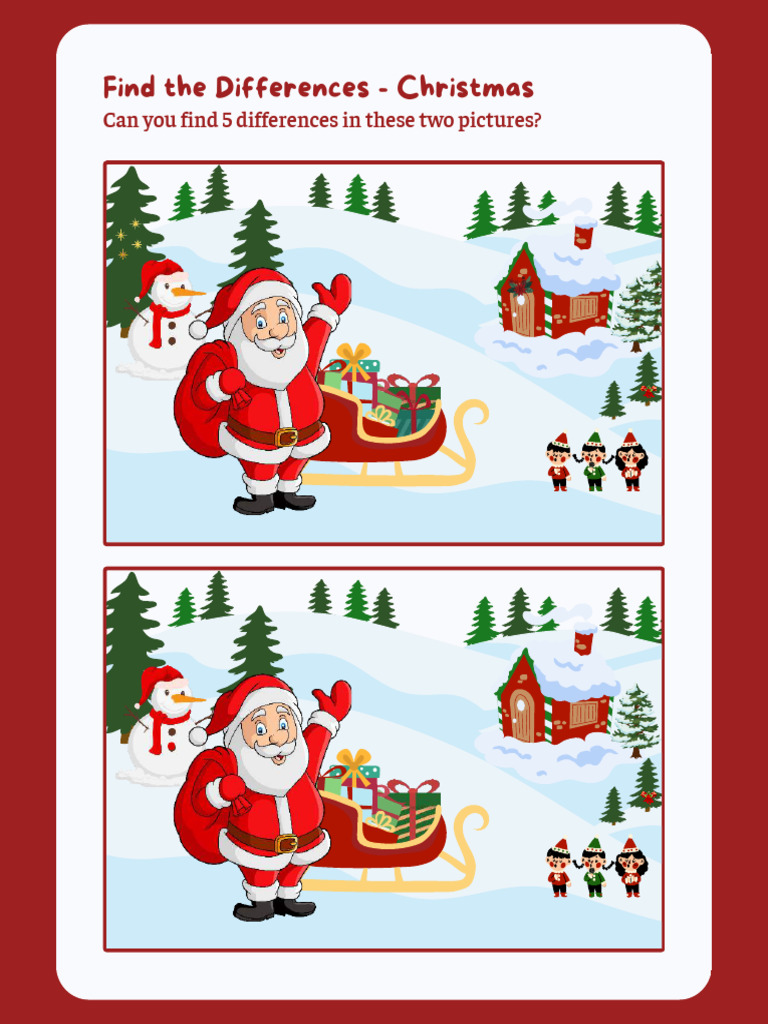 Holiday Spot The Difference | PDF