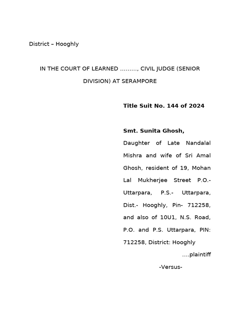 Written Statement and Counter Claim Edited 27.03.2025 | PDF | Lawsuit ...