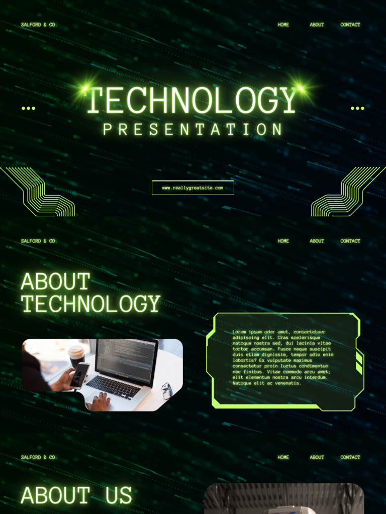 Green and Black Modern Futuristic Technology Presentation | PDF