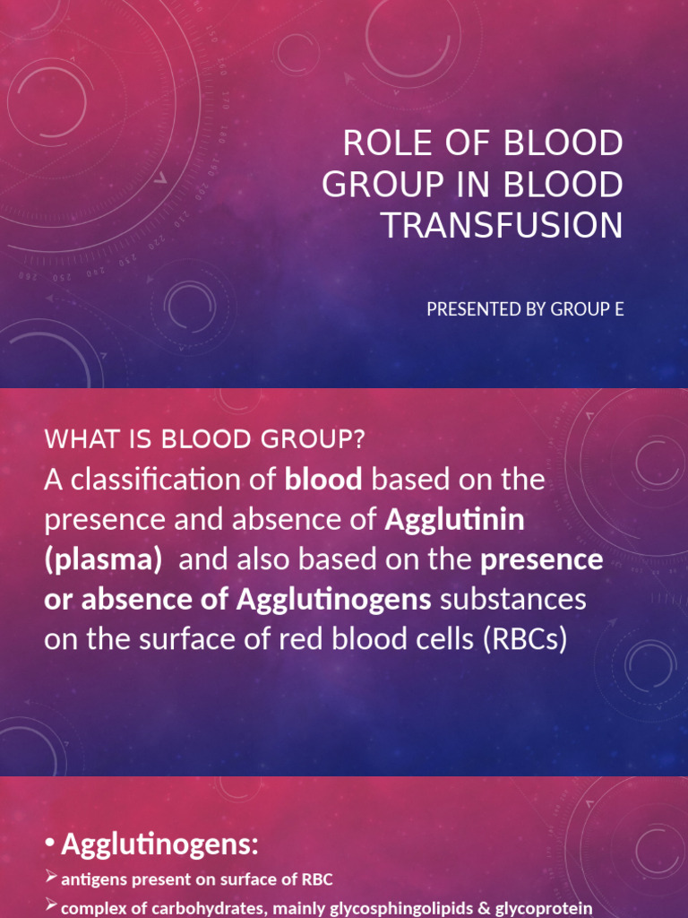 Blood Group Role in Transfusion Safety | PDF | Blood Type | Clinical ...