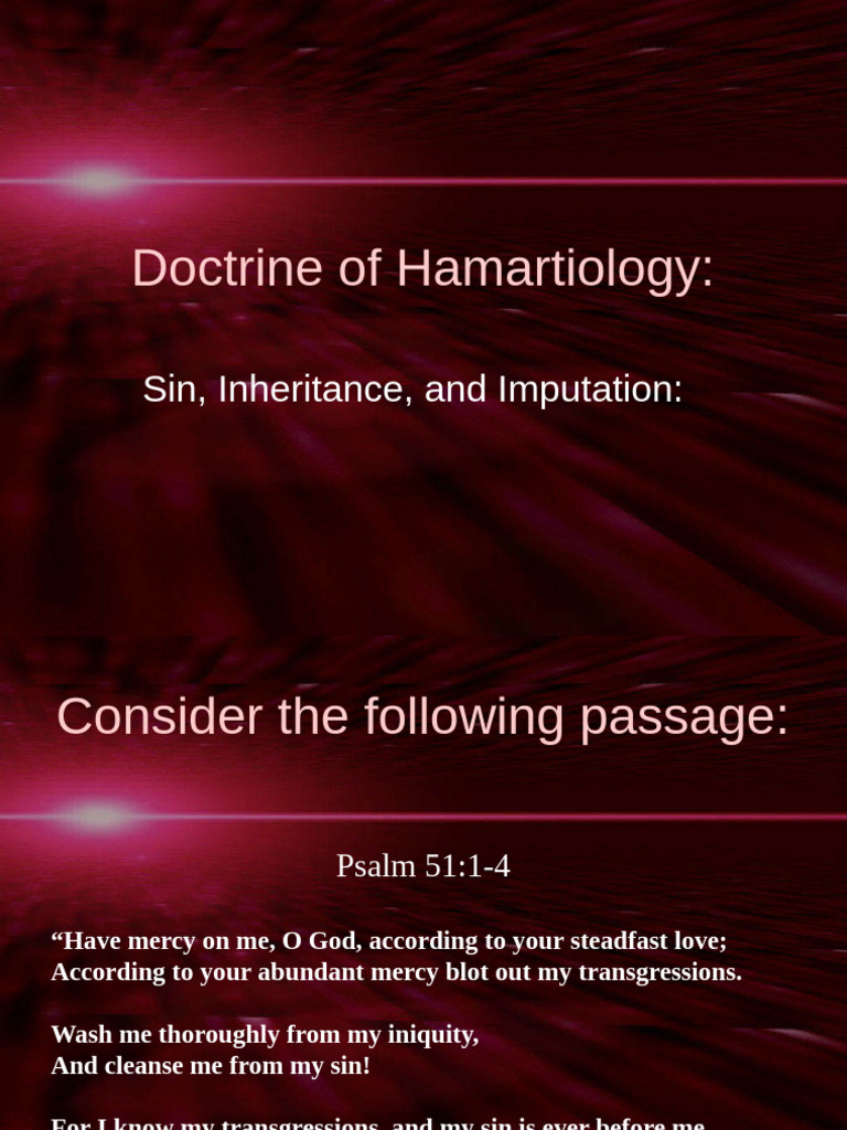 Understanding Hamartiology and Sin | PDF | Arminianism | Original Sin