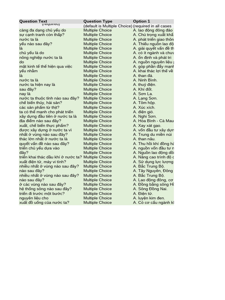 QuizizzSampleSpreadsheetUpdated_v2 24 | PDF