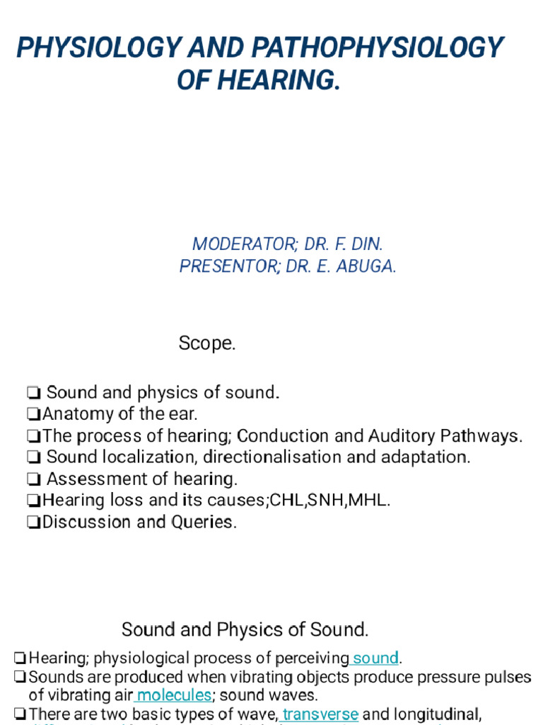 1. Physiology and Pathophysiology of Hearing_phoenix | PDF