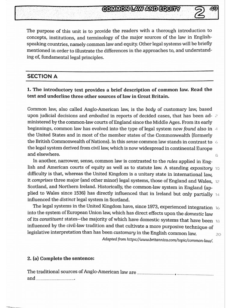 Chroma - Unit 2 - Introduction To Legal English 2020 | PDF