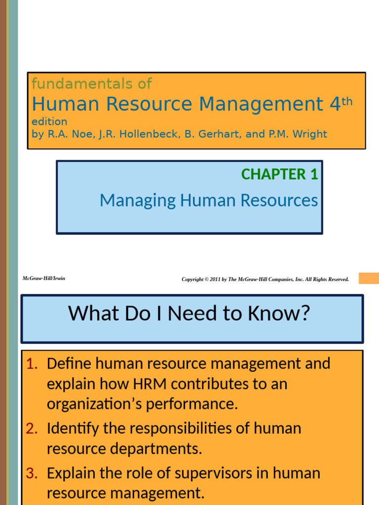 Chap 1 - Managing Human Resource | PDF | Employment | Human Resource Management