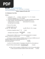 Y12 Life Mathematics 2022 Paper | PDF | Interest | Overtime