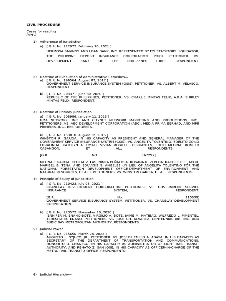 IBPA-Civil-Procedure Citationsp2 03 12 2025 | PDF | Philippines