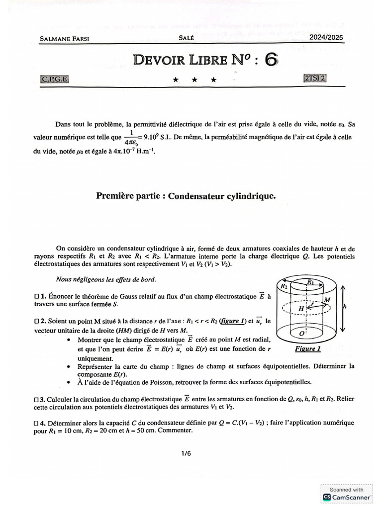 Devoir libre Magnetostatique | PDF