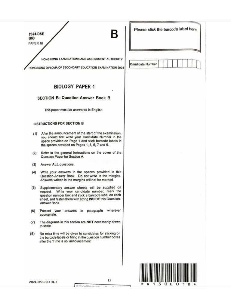 2024 Bio 1b | PDF