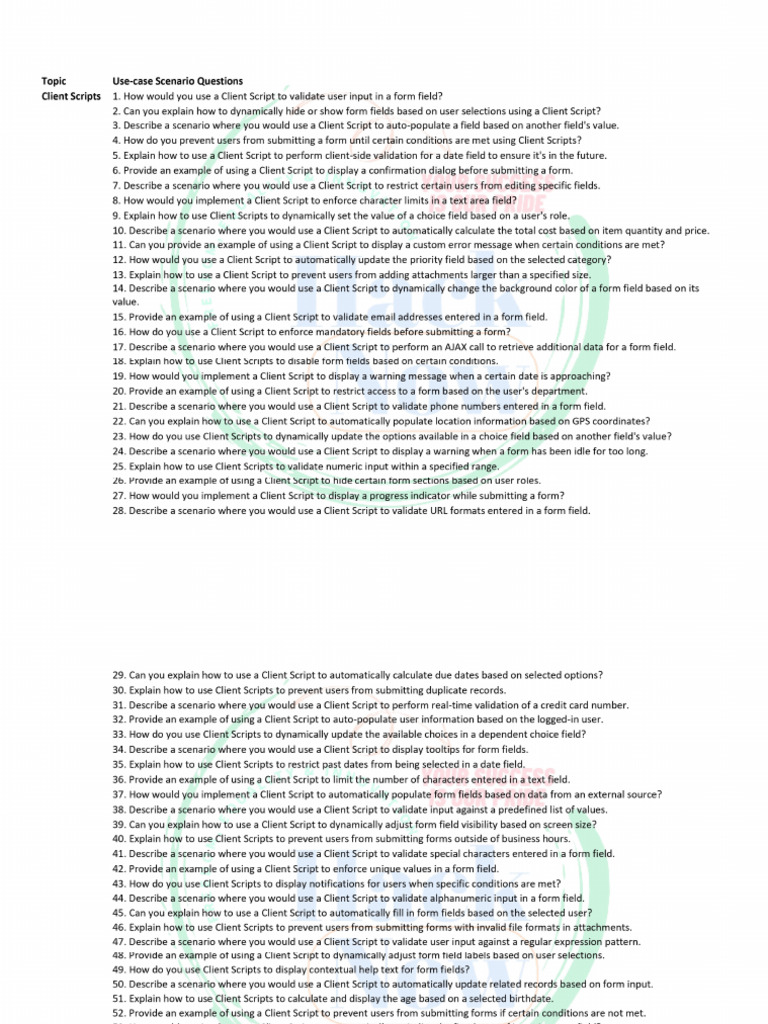Use Case Scenario Questions | PDF