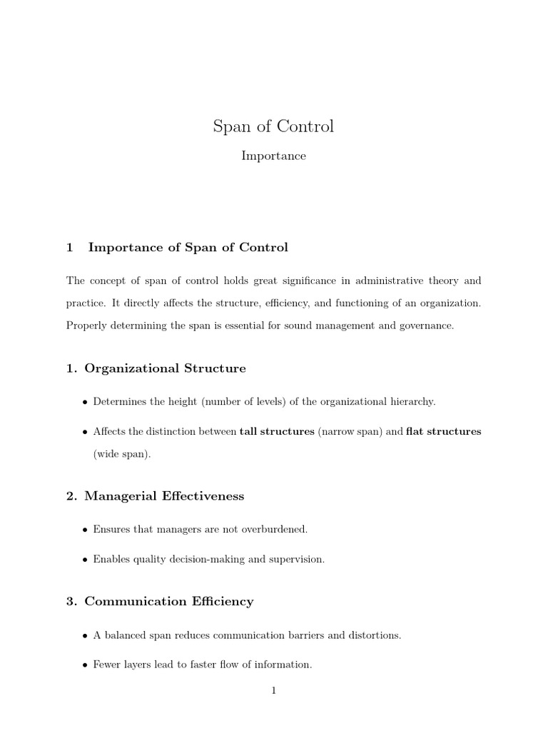 Span Control | PDF