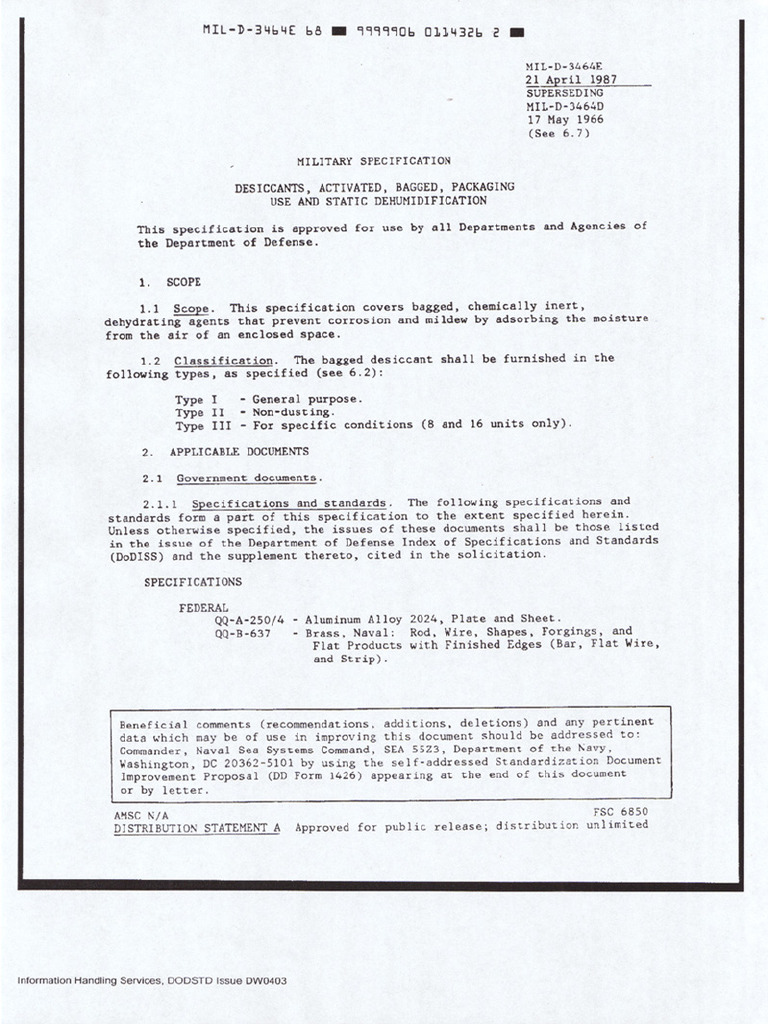 Mil D 3464e | PDF