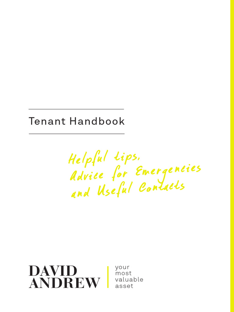 Tenant-Handbook Template | PDF | Leasehold Estate | Lease