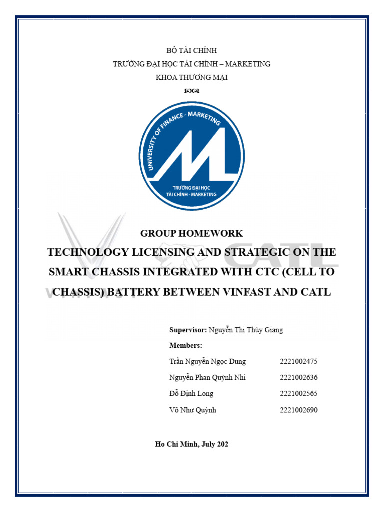 Technology Licensing and Strategic On The Smart Chassis Integrated With CTC (Cell To Chassis ...