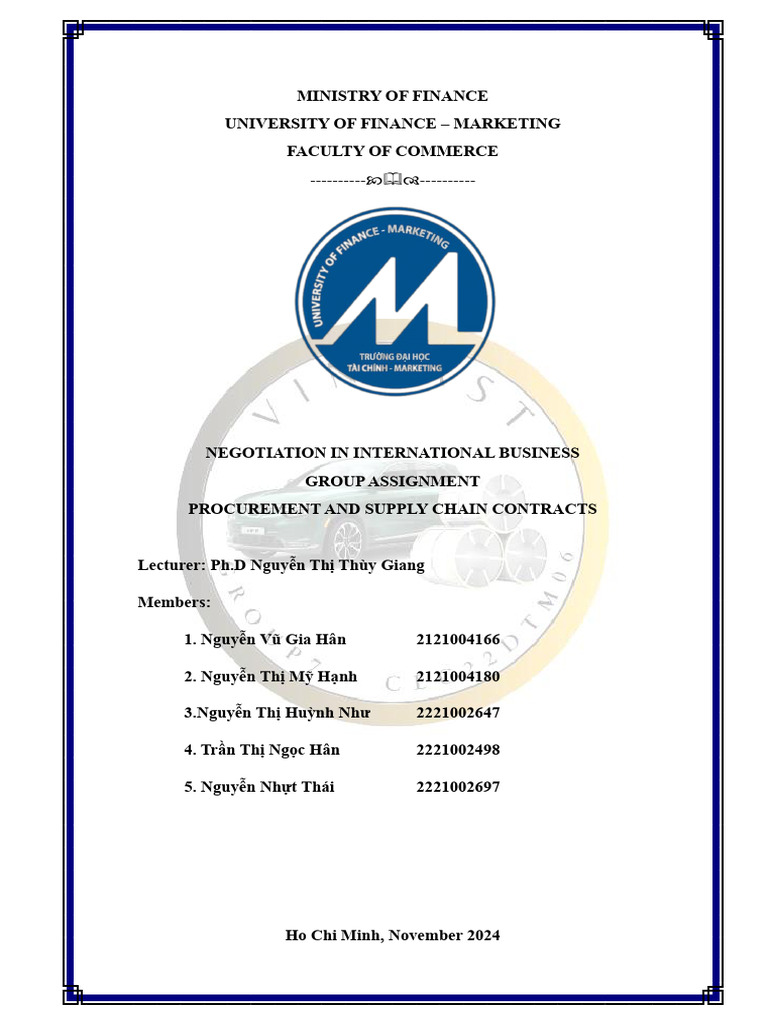Procurement and Supply Chain Contracts Between Vinfast and Baosteel ...