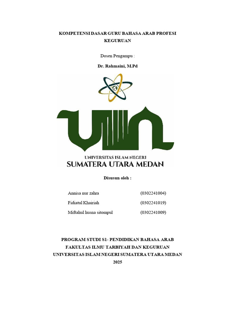 Makalah kompetensi dasar guru bahasa arab New-1(3) | PDF