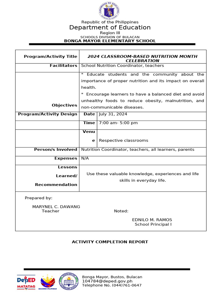 Acr Nutrition Month Celeb 24-25 | PDF | Healthy Diet | Learning