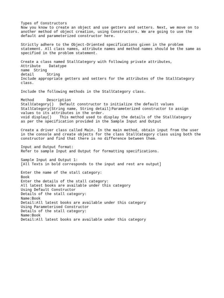 Understanding Constructors in Java | PDF