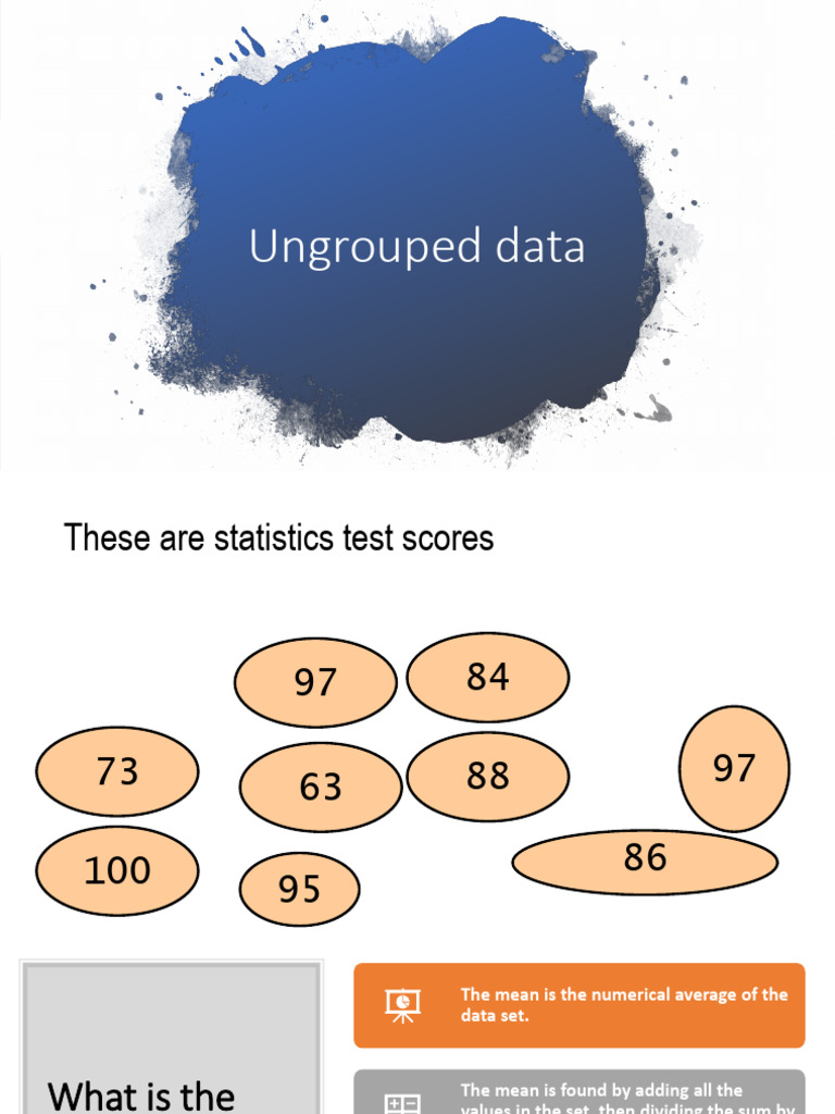 Ungrouped Data Updated Pdf Arithmetic Mean Mode Statistics