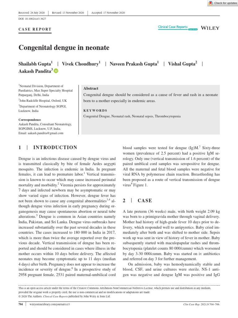Clinical Case Reports - 2020 - Gupta | PDF | Pregnancy | Neonatology