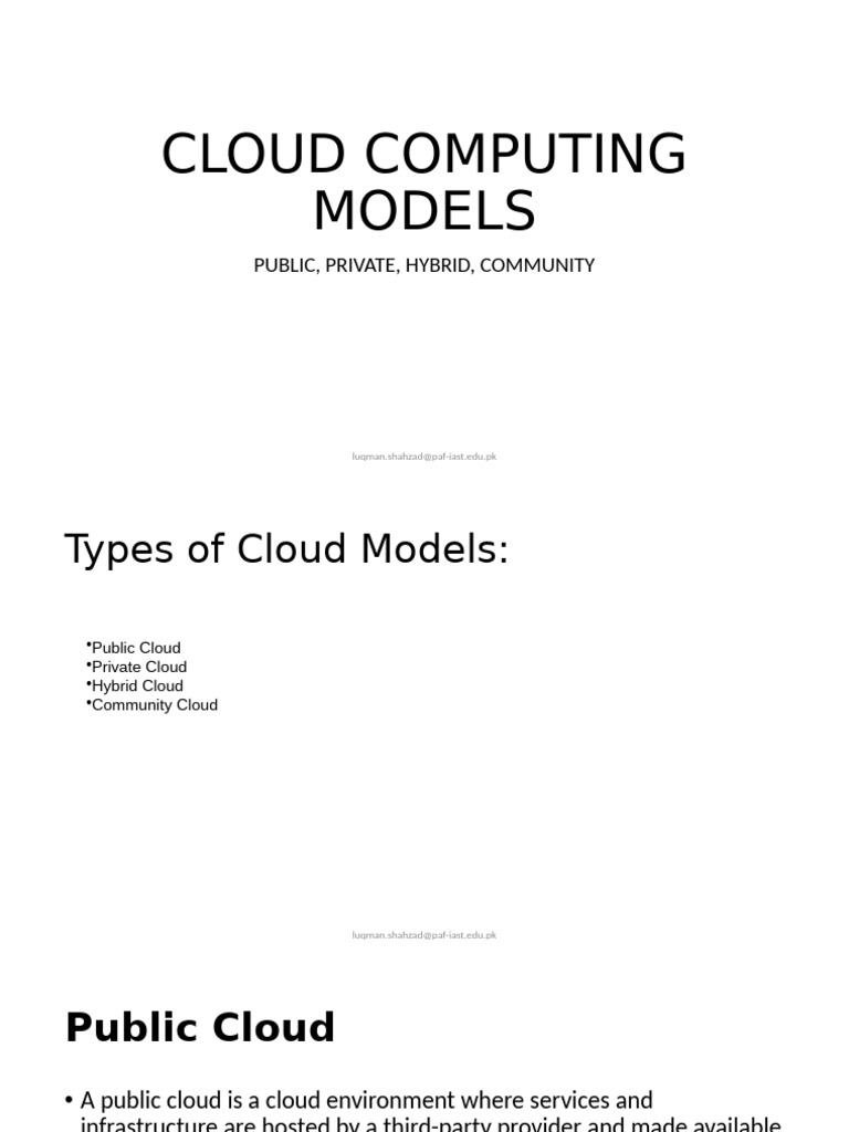 Chapter 3- Cloud computing Models | PDF | Cloud Computing | Scalability