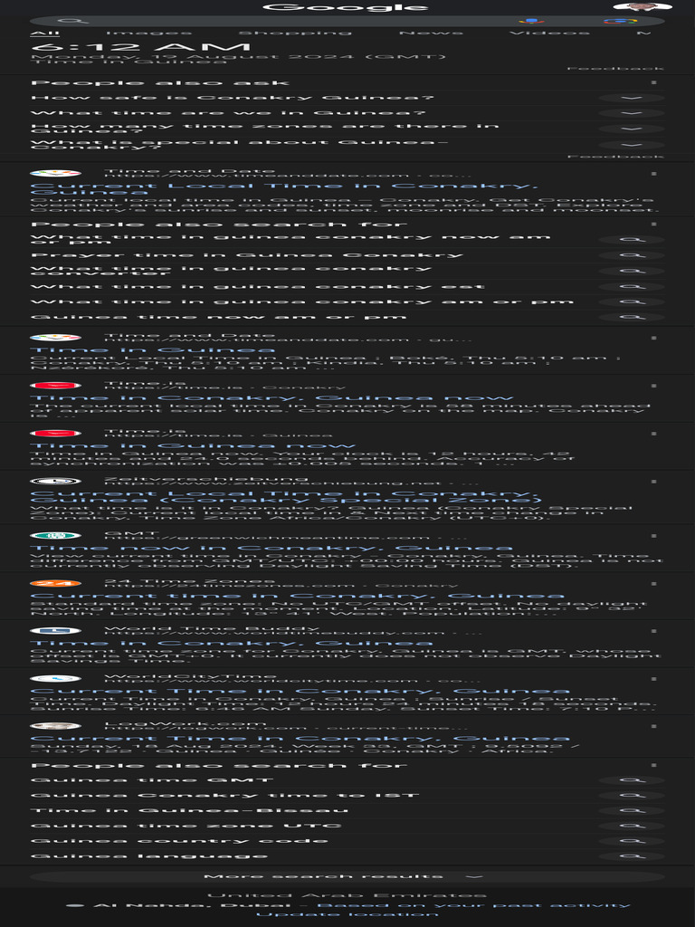 What Time in Guinea Conakry - Google Search | PDF | Spacetime | Geography