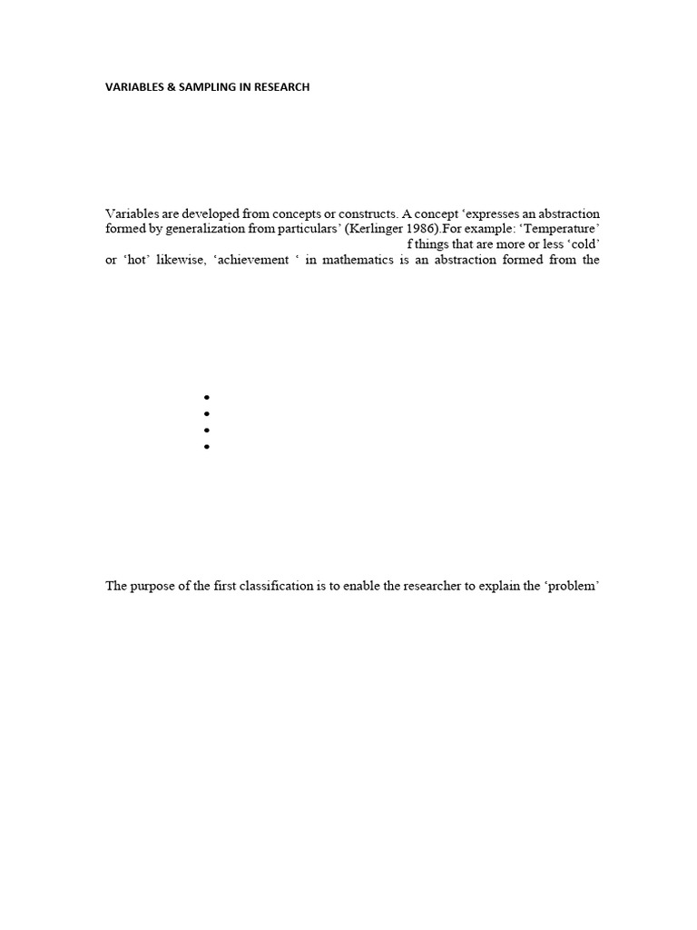 Understanding Research Variables | PDF | Sampling (Statistics) | Level ...