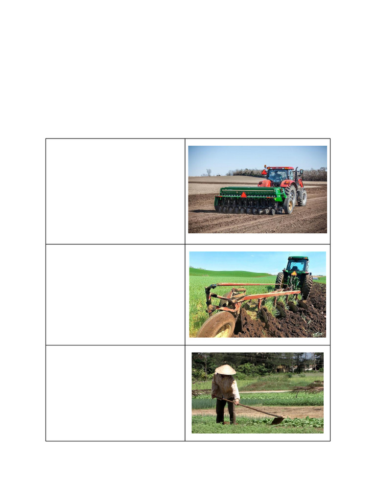 Agricultural Tools and Their Functions | PDF