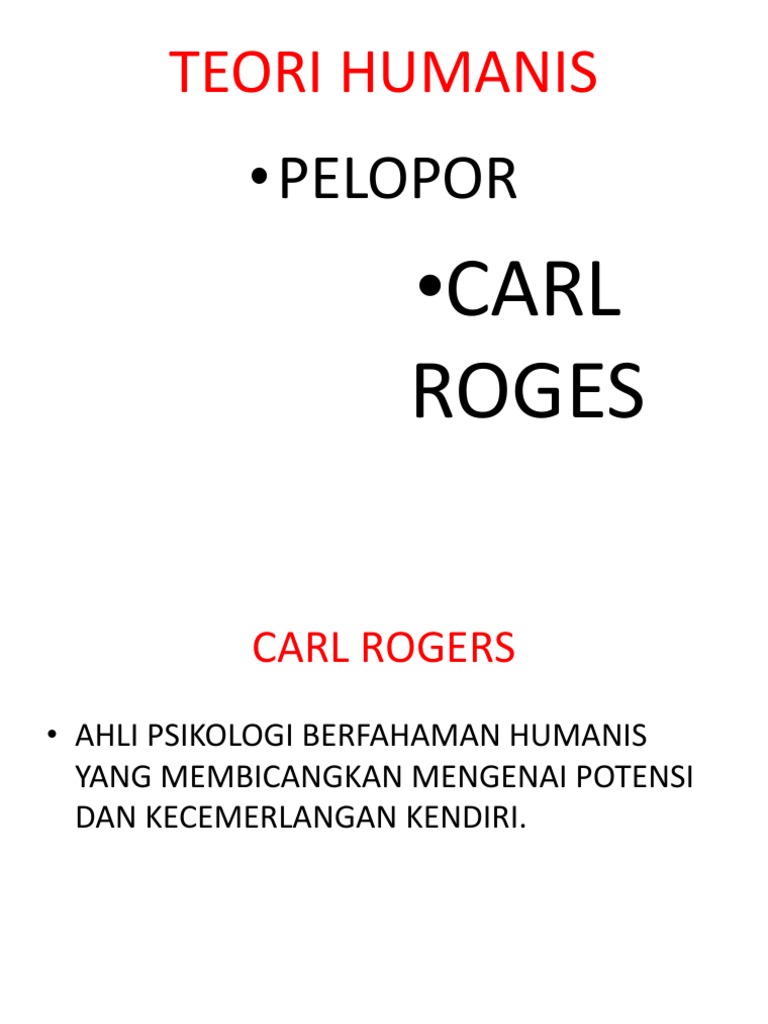 Teori Humanis (Carl Rogers) | PDF