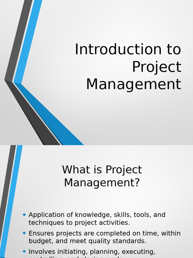 Project Management Presentation | PDF | Agile Software Development ...