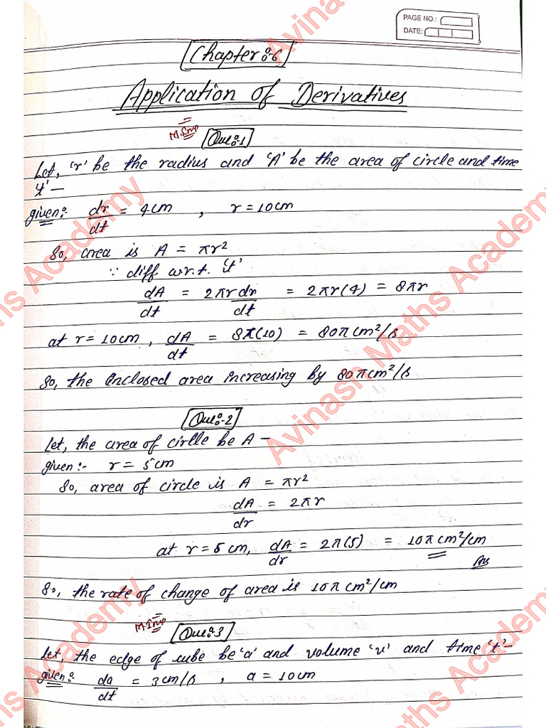 12th Math CH 6 Imp Que Sol MP2025 | PDF