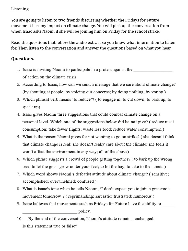 Listening Environment | PDF