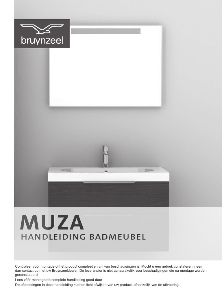 Handleiding Muza Badmeubel MRT 13 | PDF