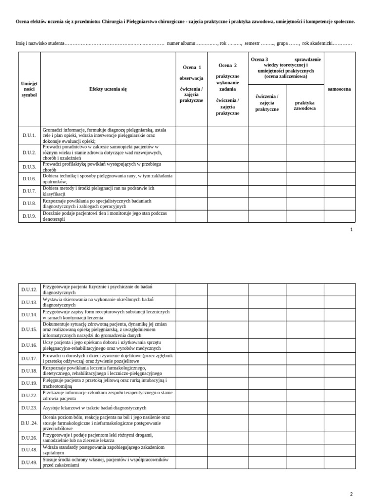 poprawione-6.-Chirurgia-i-Pielęgniarstwo-Chirurgiczne.-Karta-oceny-efektów-uczenia-się-zajecia ...