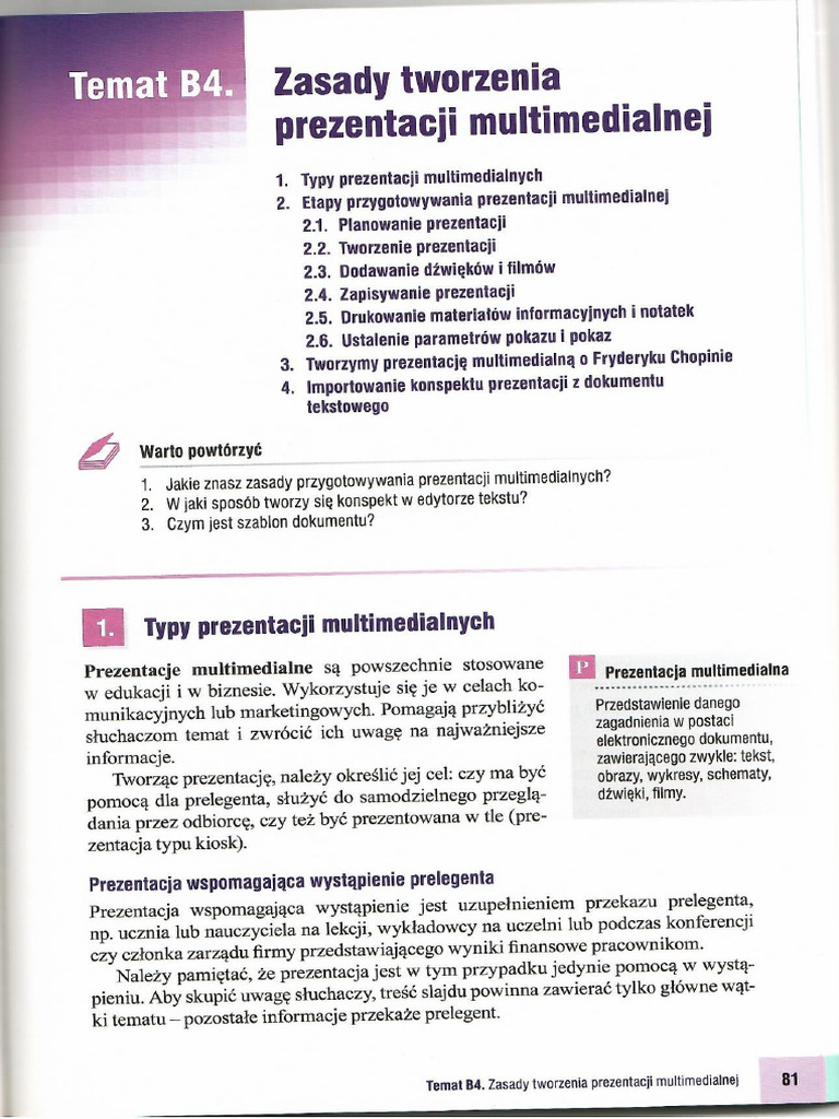Zasady Tworzenia Prezentacji | PDF