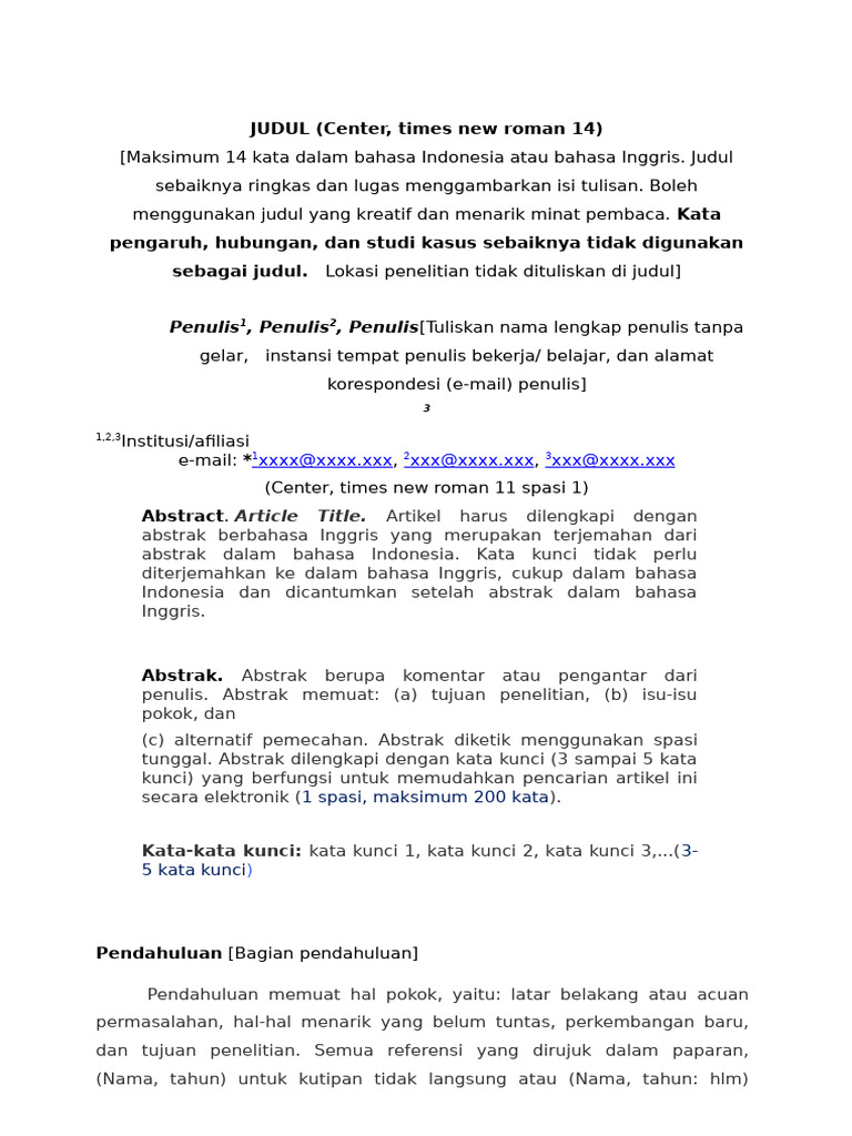 Panduan Tugas Akhir Artikel KPD | PDF