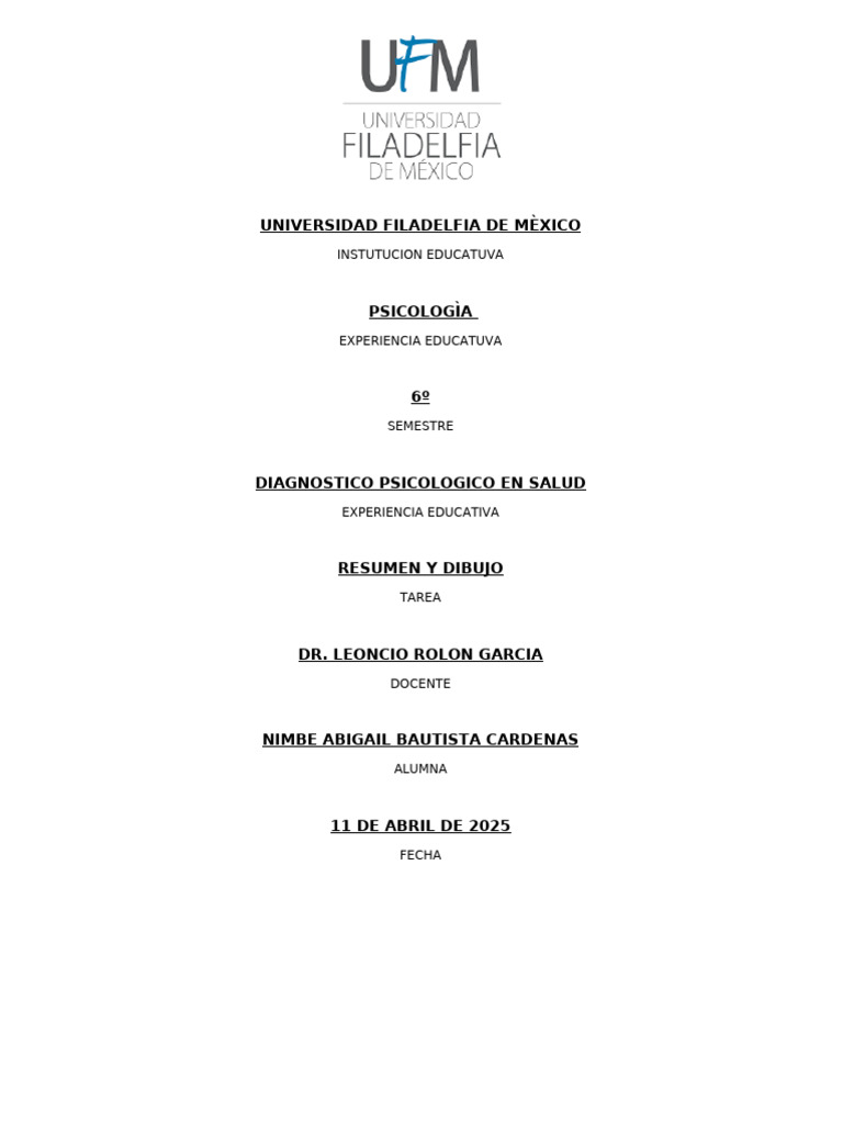 Tarea DR Leoncio | PDF | Observación | Psicopatología