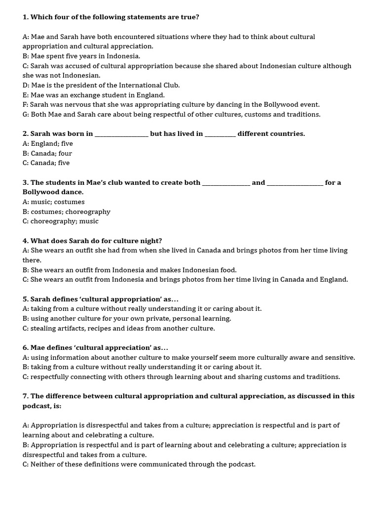 Cultural Appropriation | PDF