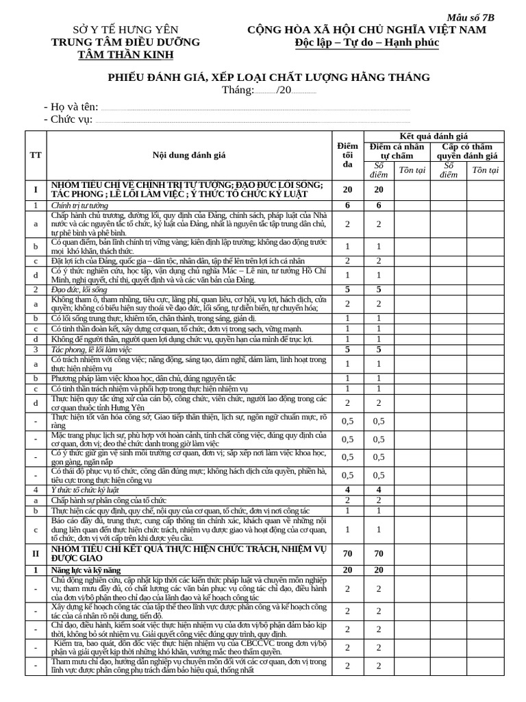 Mẫu số 7B SL5 | PDF