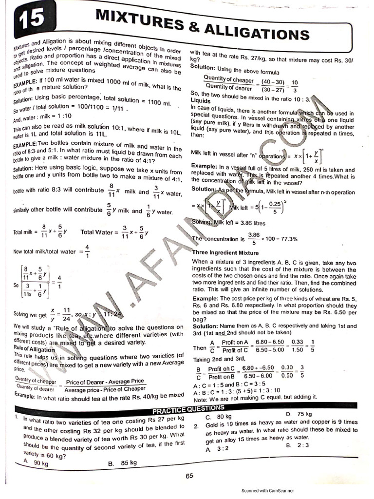 mixture and allegation | PDF