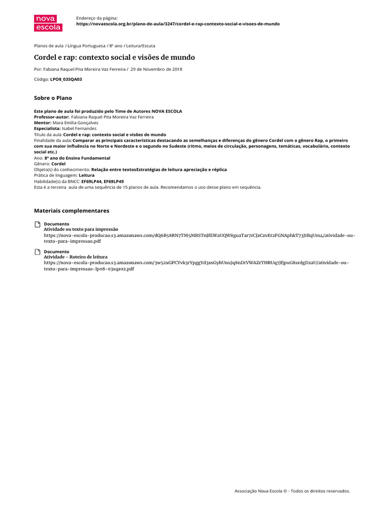 Plano de Aula Mat7 08num04 | PDF