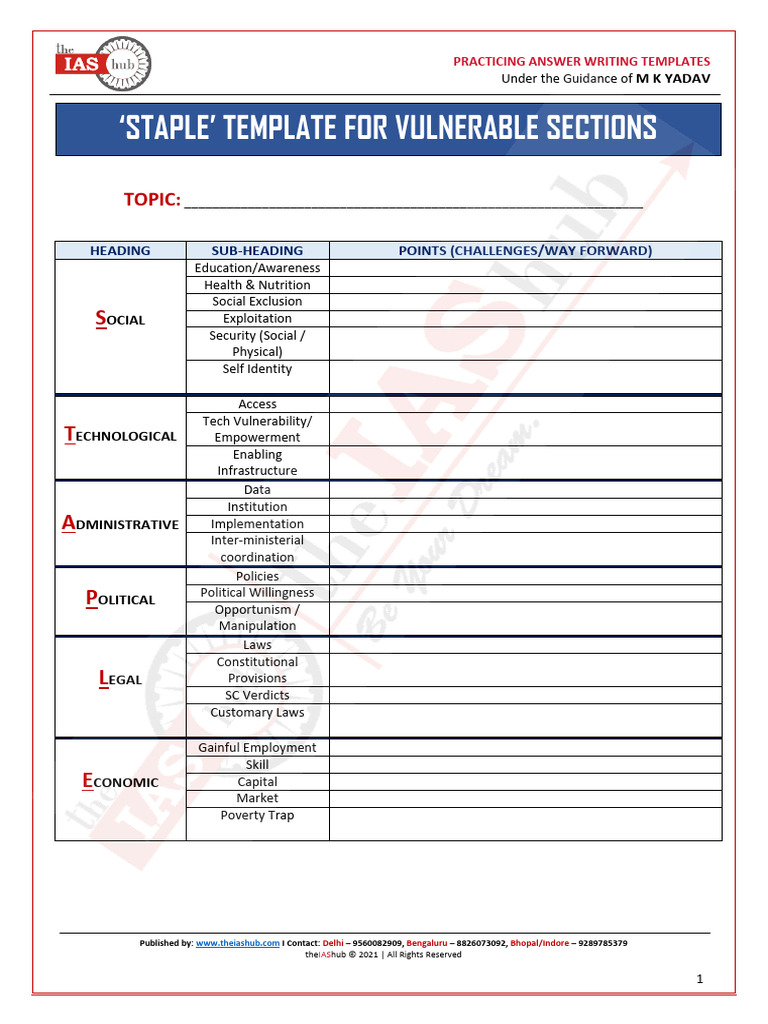 STAPLE TEMPLATE - theIAShub PDF | PDF