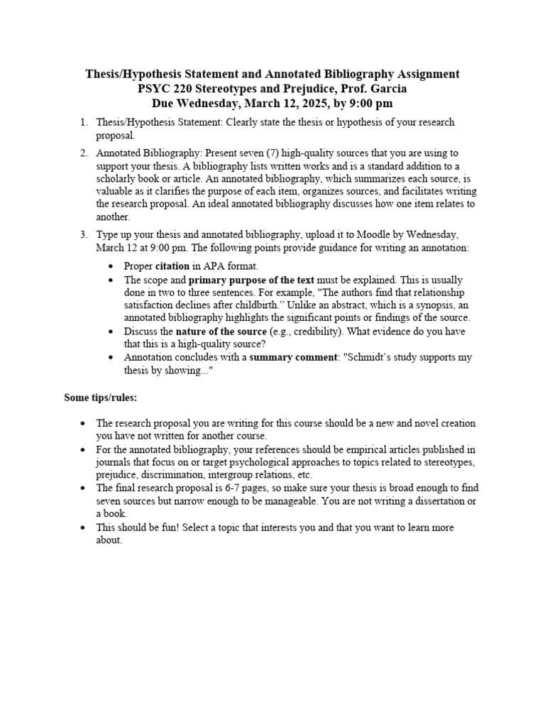 Annotated Bibliography With Examples | PDF | Thesis | Bibliography