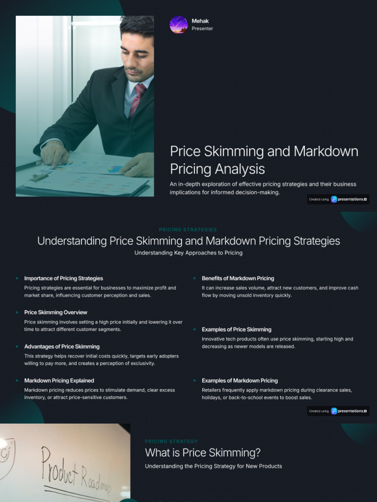 Price Skimming and Markdown Pricing Analysis | PDF