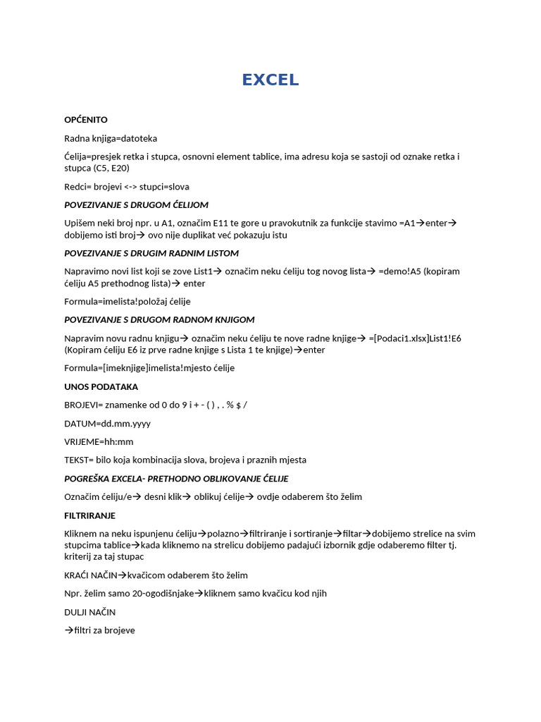 Excel Skripta Moja | PDF