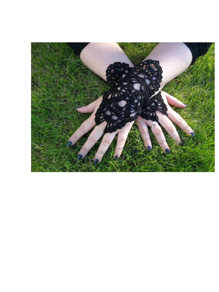 Gothic Lace Skull Gauntlets | PDF | Crochet | Crafts