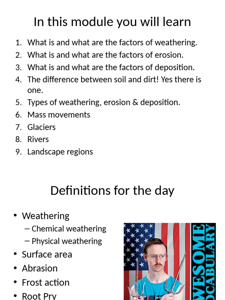 PHY 202 Module 3_ Weathering and Erosion | PDF | Erosion | Weathering