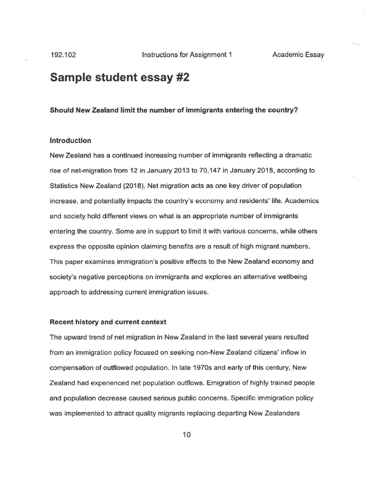 Sample Student Essay #2 | PDF