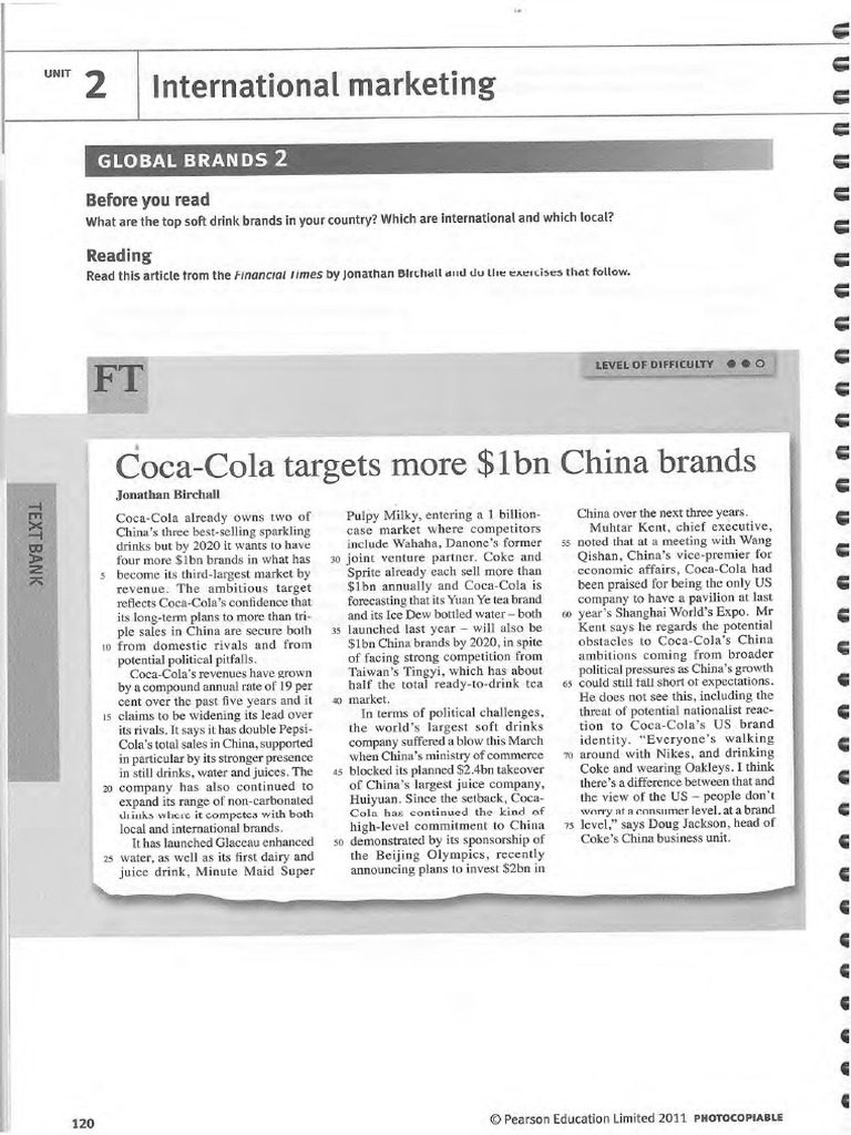 Unit 2 Coca Cola Reading | PDF