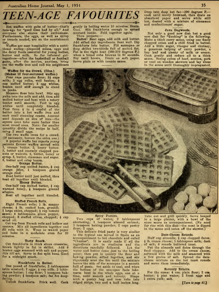 Australian Home Journal Waffles | PDF | Waffle | Teaspoon